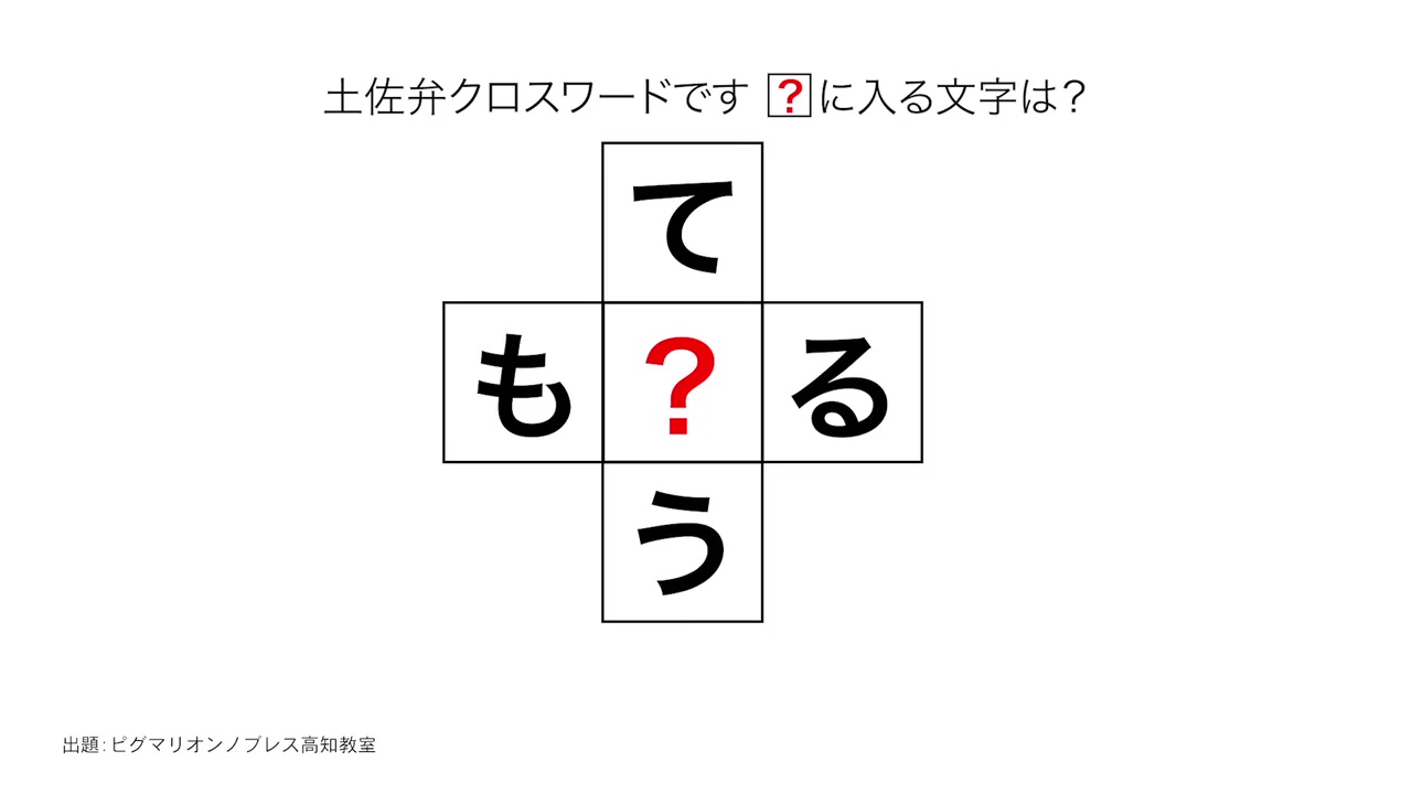どんなもんだい ＃96 クロスワード問題 | KUTVテレビ高知